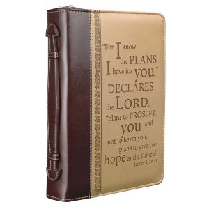 Home Bible Covers I Know The Plans Bible Cover (Extra Large)